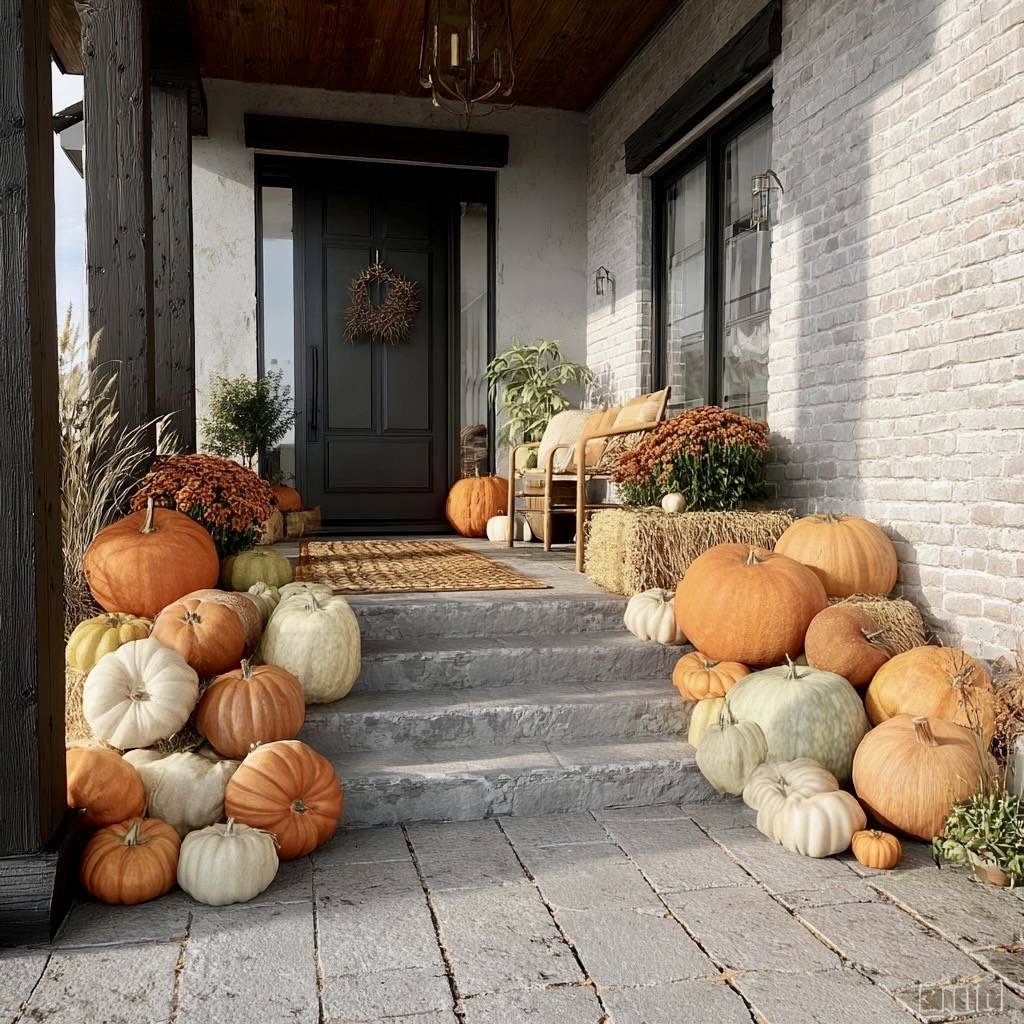 Pumpkin Porch Displays in Louisiana | Bayou Seasonal Servies – Bayou ...